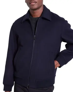 Theory Melton Wool Bomber Jacket - Baltic