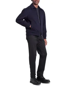 Theory Melton Wool Bomber Jacket - Baltic