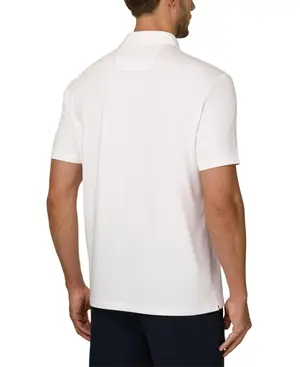 Boggi Milano Stretch Supima Cotton Jersey Polo - White
