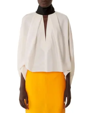 LANVIN Asymmetrical Midi Skirt In Paper And Viscose