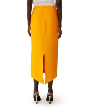LANVIN Asymmetrical Midi Skirt In Paper And Viscose