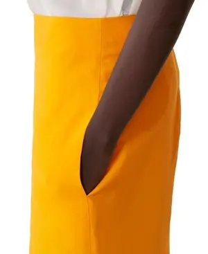 LANVIN Asymmetrical Midi Skirt In Paper And Viscose