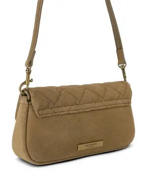 Kurt Geiger Pickle Small Stitched Suede Shoulder Bag