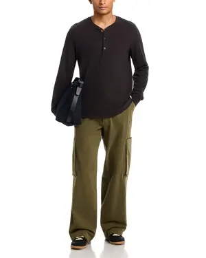 Marine Layer Cotton Luxe Henley Shirt