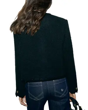 Gerard Darel Judye Tweed Button Front Jacket