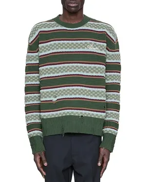 Amiri Western Logo Striped Sweater