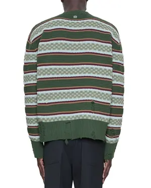 Amiri Western Logo Striped Sweater