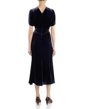 Victoria Beckham Bela Slit Sleeve Midi Dress