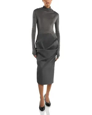 Victoria Beckham Asymmetric Wool Skirt