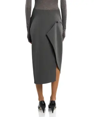 Victoria Beckham Asymmetric Wool Skirt