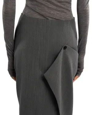 Victoria Beckham Asymmetric Wool Skirt