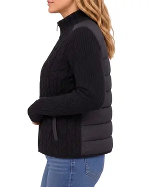 LIVERPOOL Quilted Zip Front Sweater Jacket