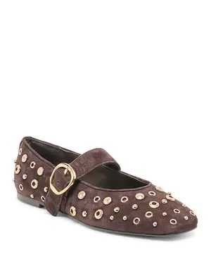 Dolce Vita Dv Mella Suede Studded Mary Jane Flats
