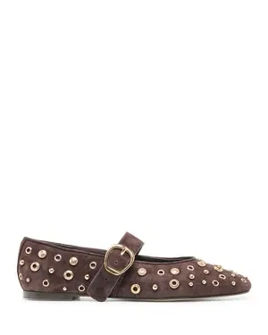 Dolce Vita Dv Mella Suede Studded Mary Jane Flats