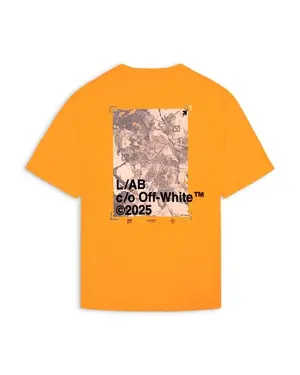 Off-White Cotton Camo Graphic Logo Crewneck T-shirt