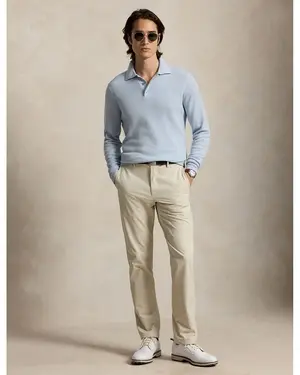 Polo Ralph Lauren Striped Performance Polo Sweater - Blue Combo