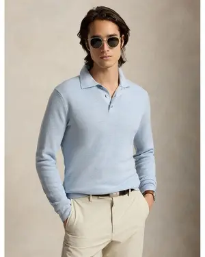 Polo Ralph Lauren Striped Performance Polo Sweater - Blue Combo