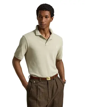 Polo Ralph Lauren Classic Fit Mesh Polo Shirt - Stone