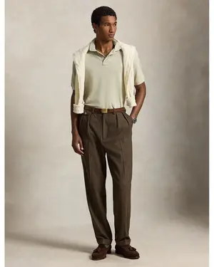 Polo Ralph Lauren Classic Fit Mesh Polo Shirt - Stone