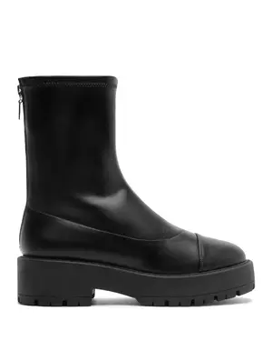 Schutz Rita Faux Leather Platform Ankle Boots