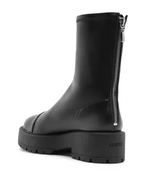 Schutz Rita Faux Leather Platform Ankle Boots