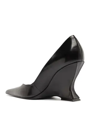 Schutz Siena Leather Wedge Pumps