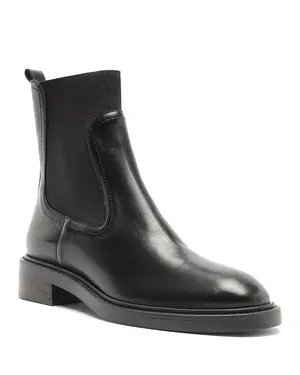 Schutz Olivia Leather Chelsea Boots - Black
