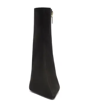 Schutz Siena Leather Wedge Heel Booties