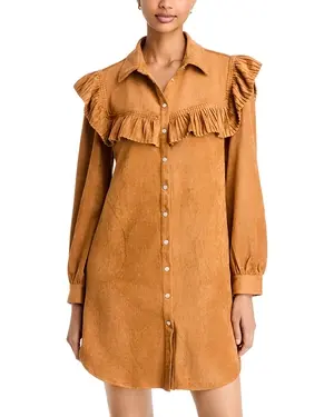AREA STARS Parker Ruffled Button Front Dress