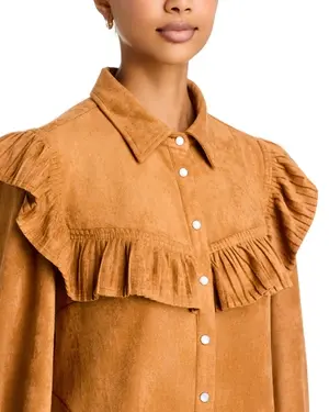 AREA STARS Parker Ruffled Button Front Dress
