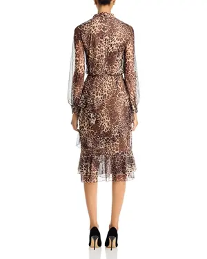 AREA STARS Jayla Print Tiered Ruffle Dress