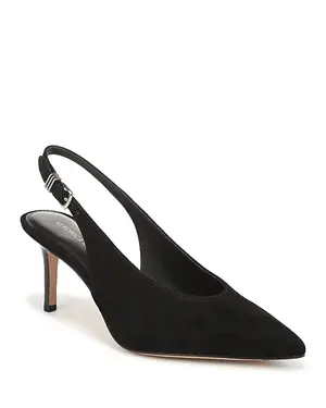 Veronica Beard Luciana Suede Slingback Pumps Black