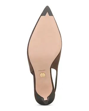 Veronica Beard Luciana Suede Slingback Pumps - Espresso