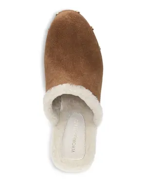 Veronica Beard Larken Shearling Lined Platform Clogs
