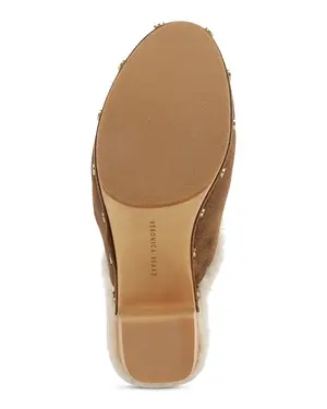 Veronica Beard Larken Shearling Lined Platform Clogs