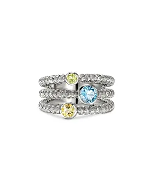 John Hardy Sterling Heishi Gemstone Ring