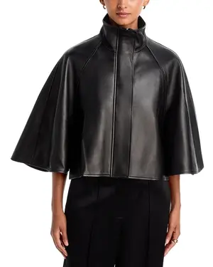 Simkhai Orvik Leather Cape Jacket