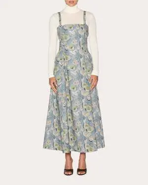 LIA COHEN Reflection Floral A-line Dress - Blue