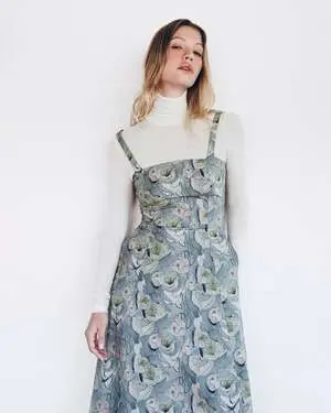 LIA COHEN Reflection Floral A-line Dress
