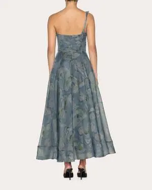 LIA COHEN Acceptance Floral Silk Organza Bustier Gown