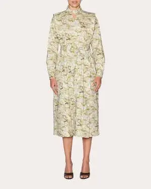 LIA COHEN Compassion Floral Cutout Shirt Dress Cotton/elastane