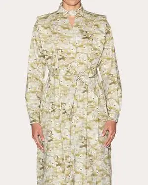 LIA COHEN Compassion Floral Cutout Shirt Dress Cotton/elastane