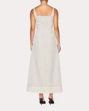 LIA COHEN Embroidered Silk Organza A-line Dress
