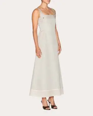 LIA COHEN Embroidered Silk Organza A-line Dress