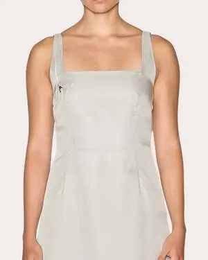 LIA COHEN Embroidered Silk Organza A-line Dress