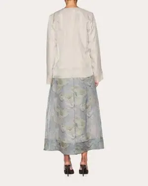 LIA COHEN Strength Embroidered Silk Organza Jacket
