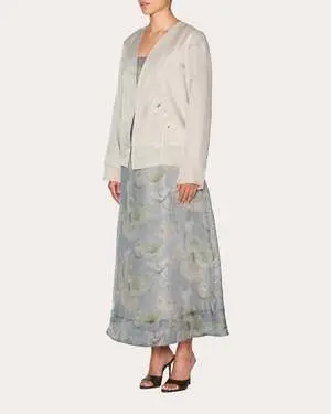 LIA COHEN Strength Embroidered Silk Organza Jacket