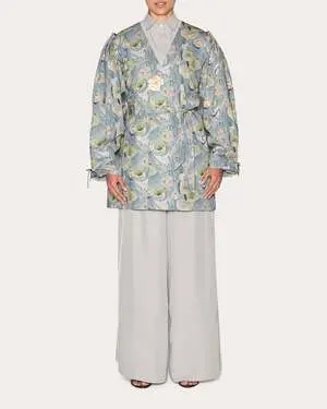 LIA COHEN Abundance Floral Double-breasted Coat