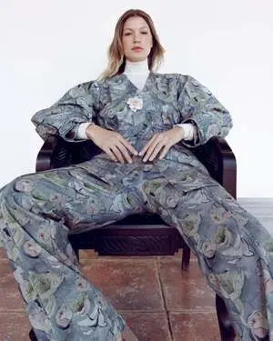 LIA COHEN Abundance Floral Double-breasted Coat