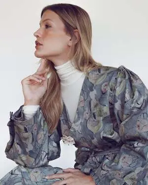 LIA COHEN Abundance Floral Double-breasted Coat